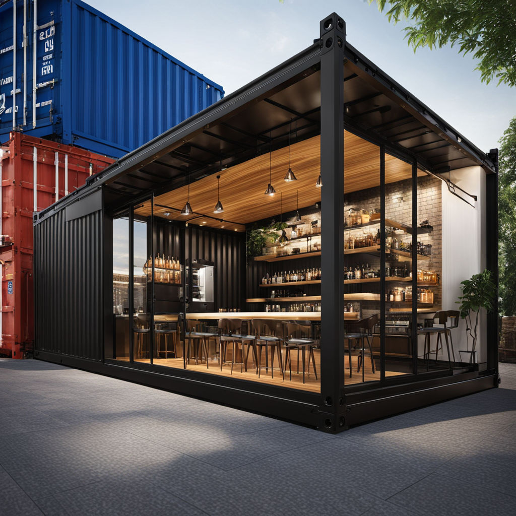 Coffee shop designs in 20 feet container interior by Manjit Singh ...