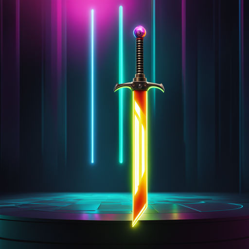 Cyber punk sword glowing with electricity by Kayla Richards - Playground