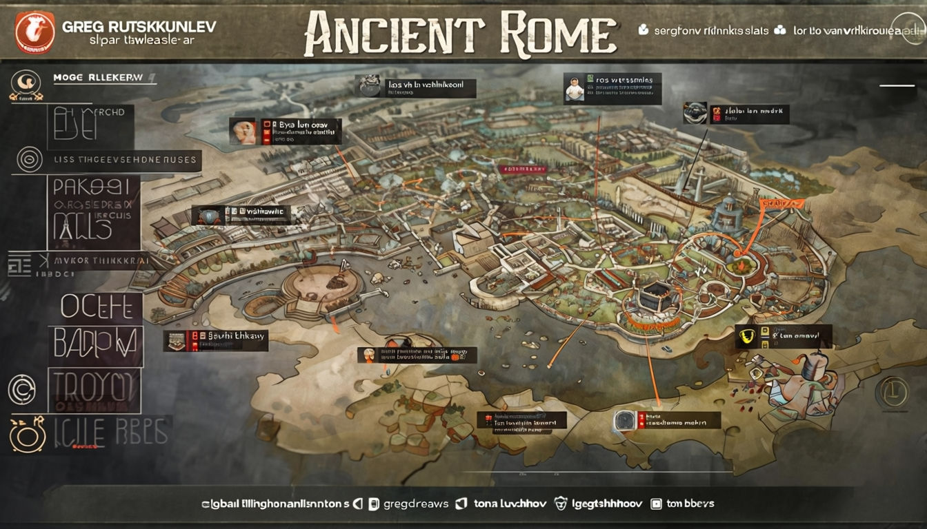 Ancient Rome game walkthrough map with modern elements by 萧嘉怡 - Playground