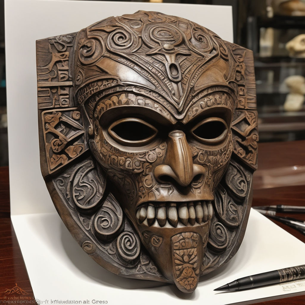 Taíno ancient mask by Guilherme Bulhmann - Playground