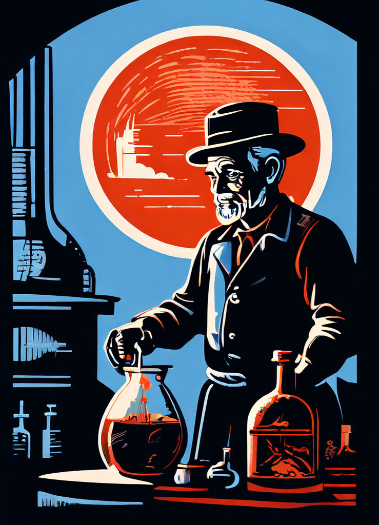 A captivating modern linocut by Alfred Kilgus - Playground