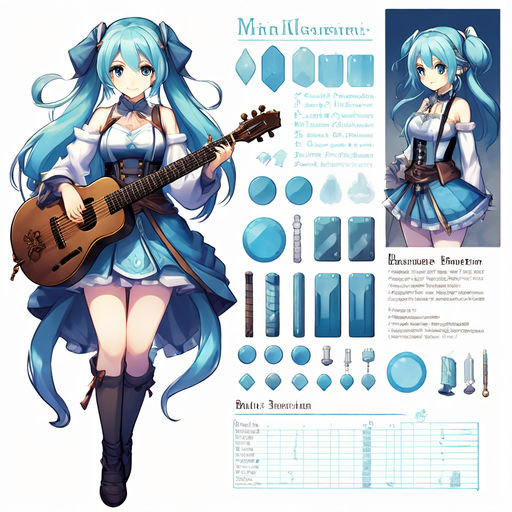 Miku Hatsune as a dnd bard by selene r (TGCM) - Playground