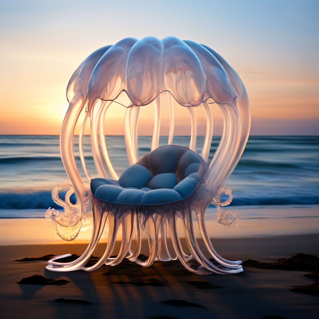 Jellyfish-shaped chair designed for ultimate comfort by 김인수. - Playground
