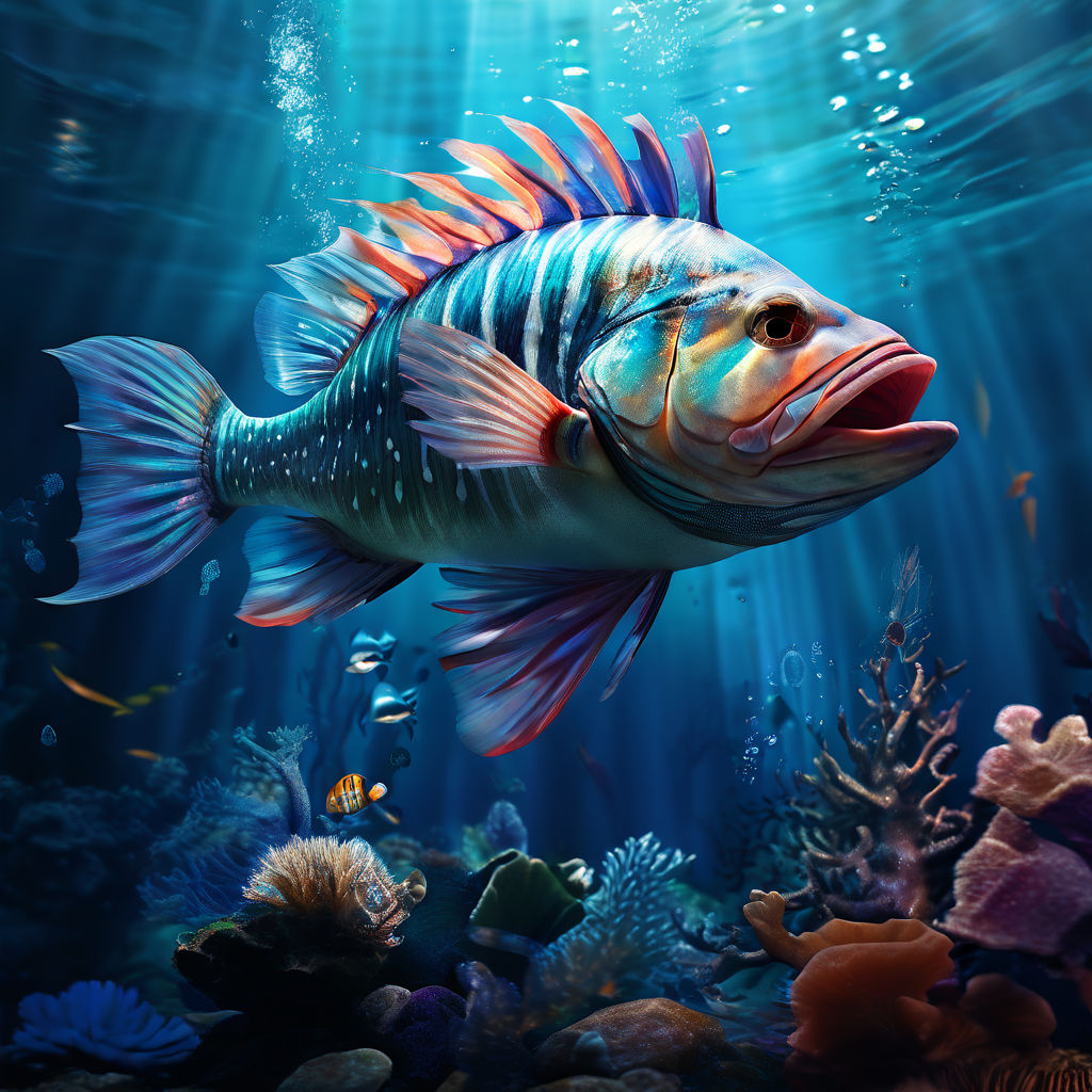 Fish with human muscular build by furkan mercan - Playground