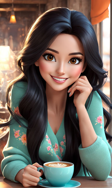 A animated cartoon 3d beautiful woman by Paola Quintero - Playground