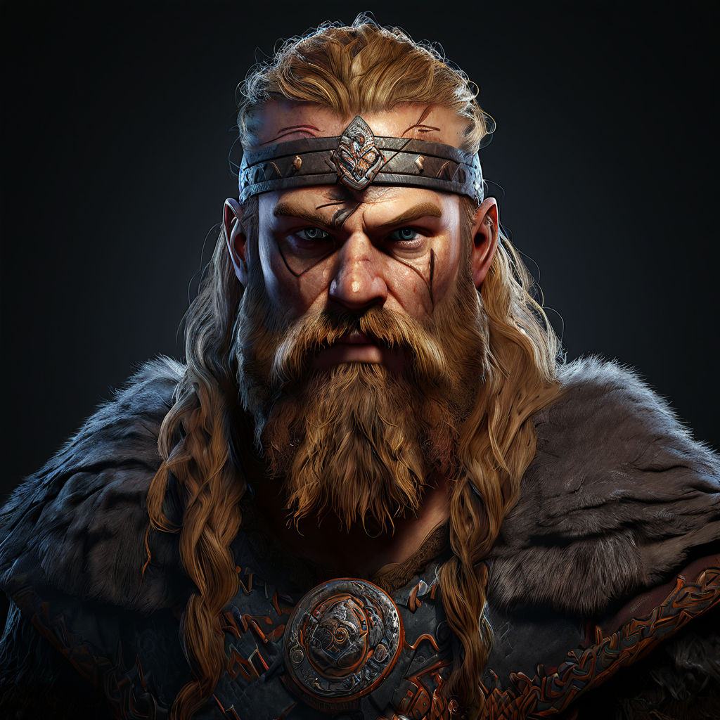 Viking character portrait by Alexandre Sparton - Playground