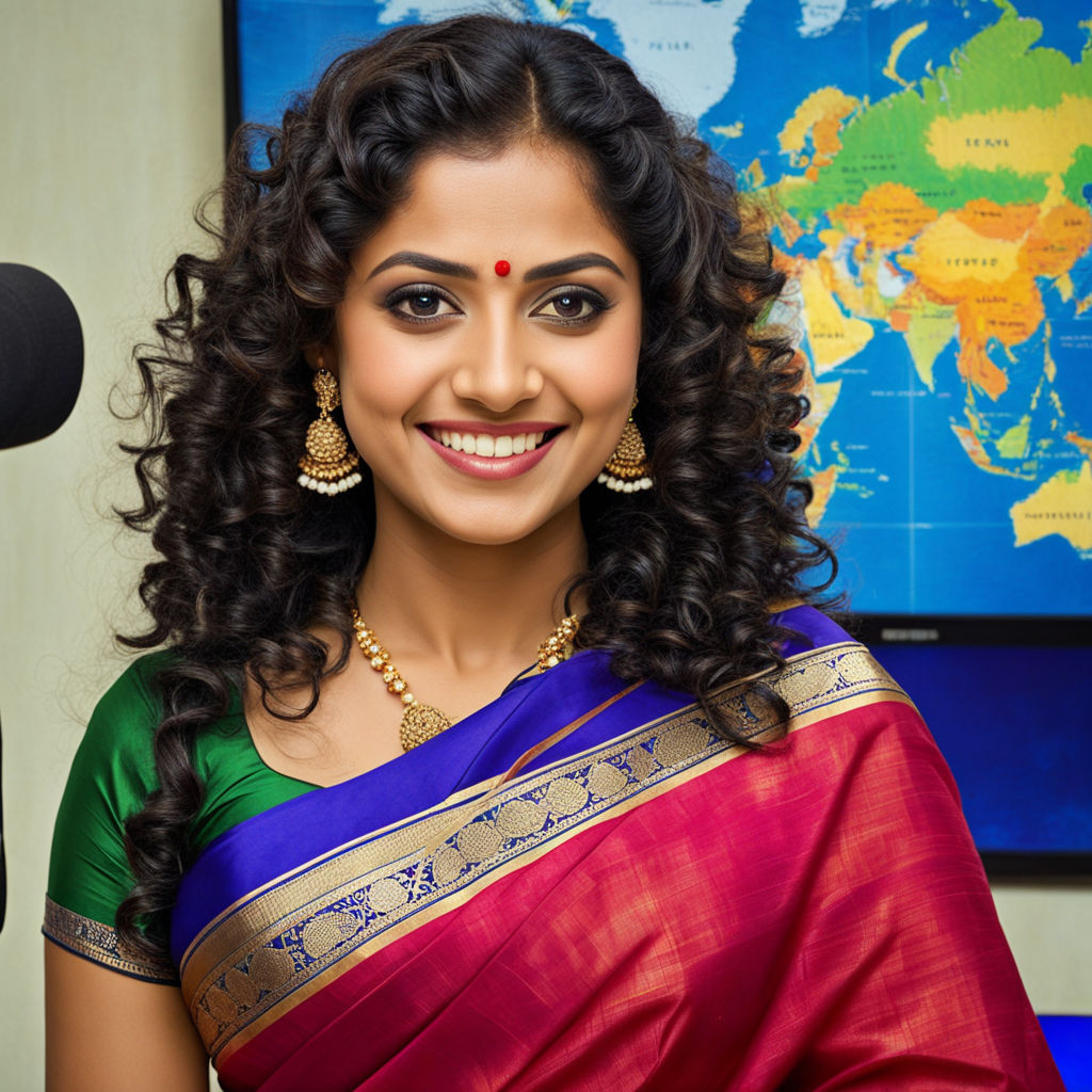 A Telugu traditional broadcaster by Swapna Devulapally - Playground