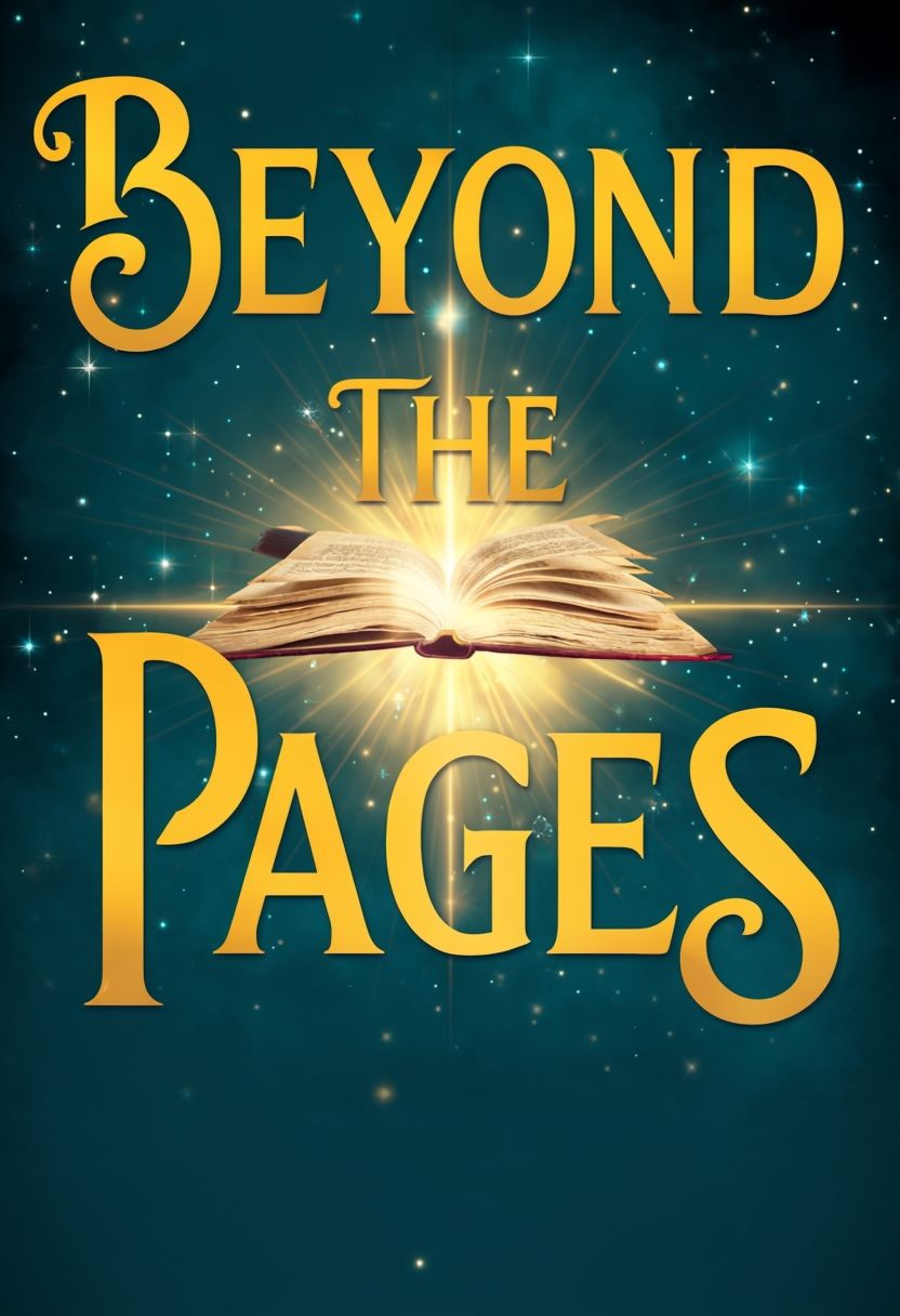 Mystical Book Cover With Gold Text And Glowing Stars - Playground