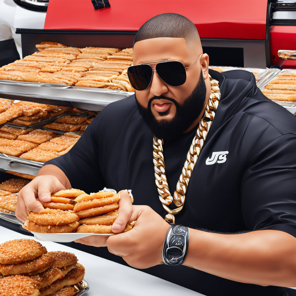 Dj khaled eating a 100 burgers by Andreas Gröndahl - Playground