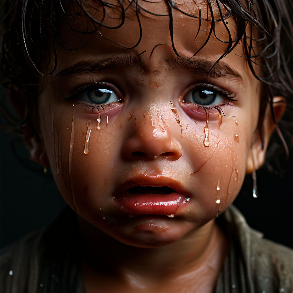 A crying child by Tony Huang - Playground