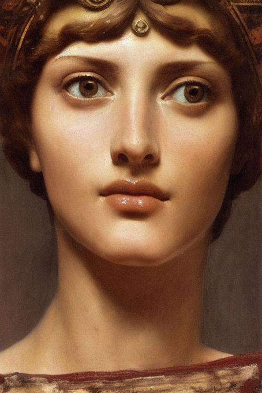 Ancient roman fresco head and shoulders portrait roman woman by San San ...