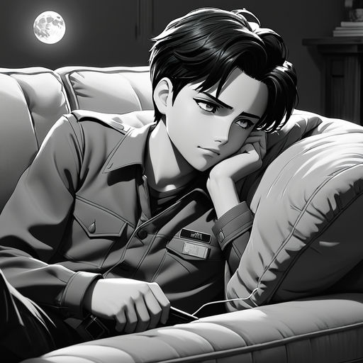 /imagine prompt: Anime character Levi Ackerman by 顾晓 - Playground