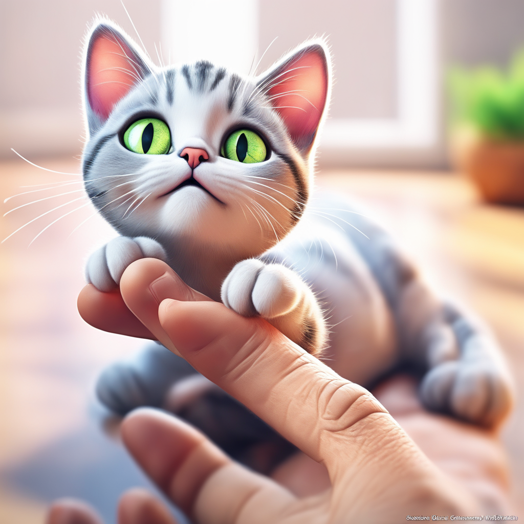 Cat cute cartoon human hand ultra hd by Onur Tüzer - Playground