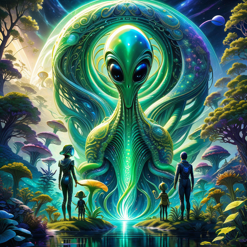 Alien family portrait by Anilorac Healing - Playground