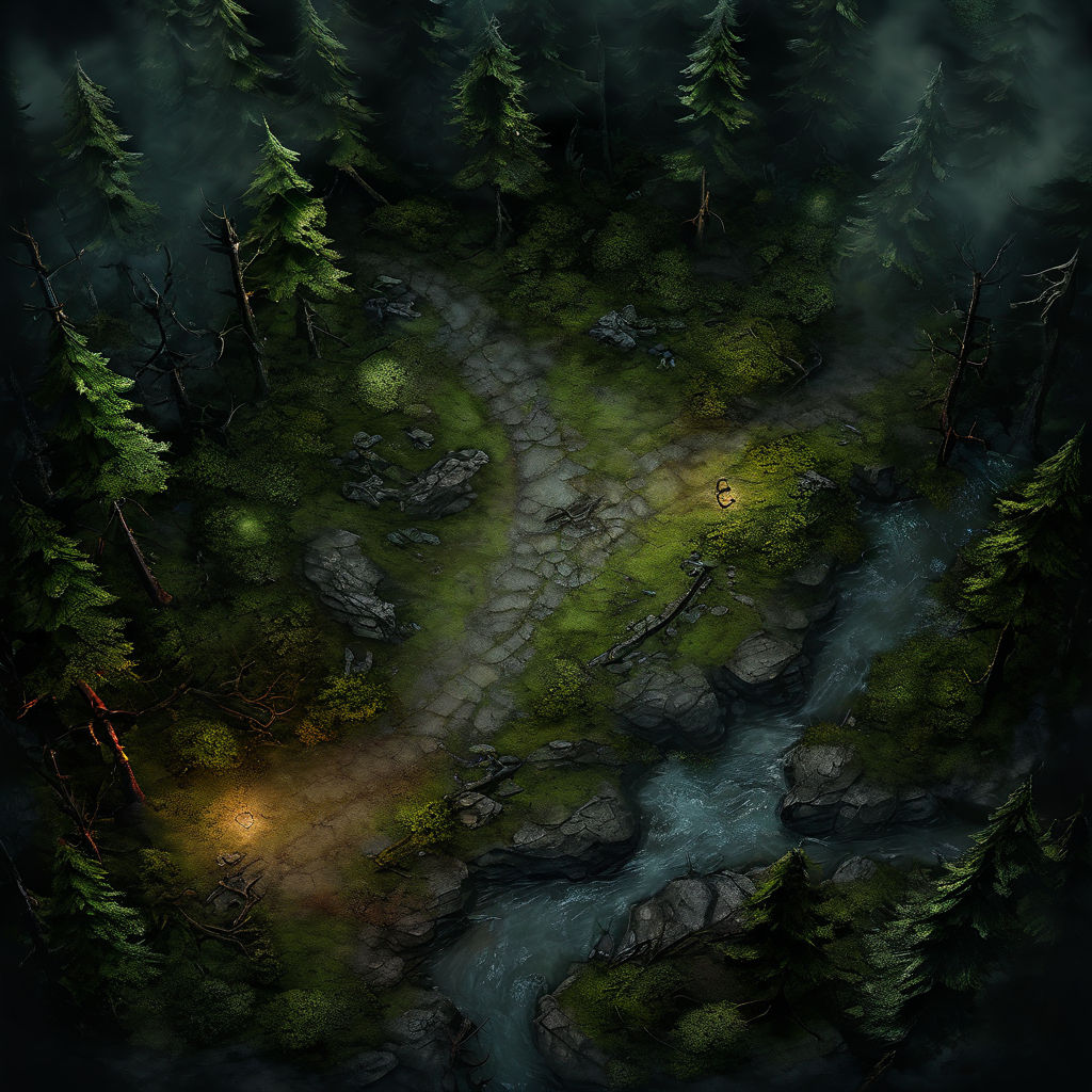 Dark forest battle map by Rafał Pawłowski - Playground