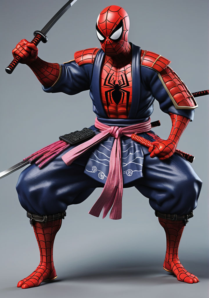 Spiderman with samurai outfit by Eva Irma - Playground