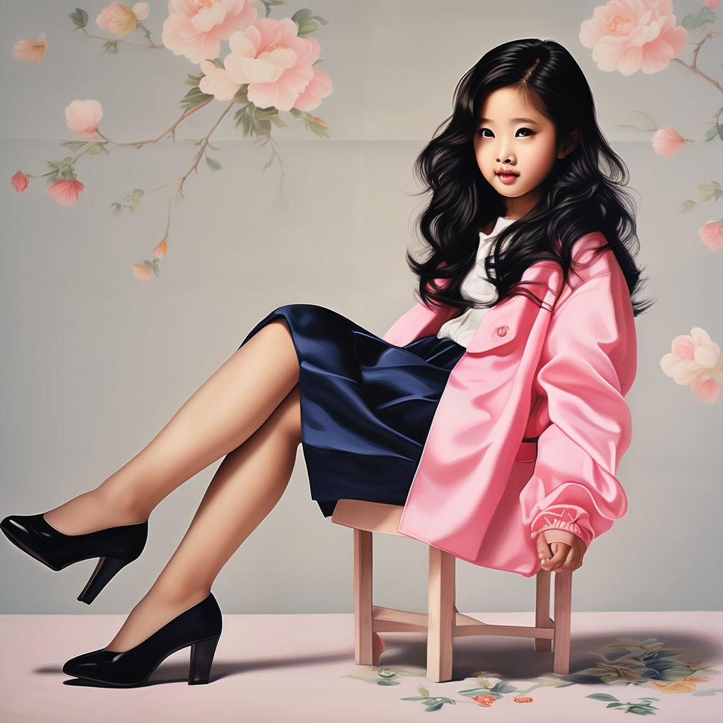 10 Year Old Korean Girl She Is Wearing High Heels By 홍시 Playground