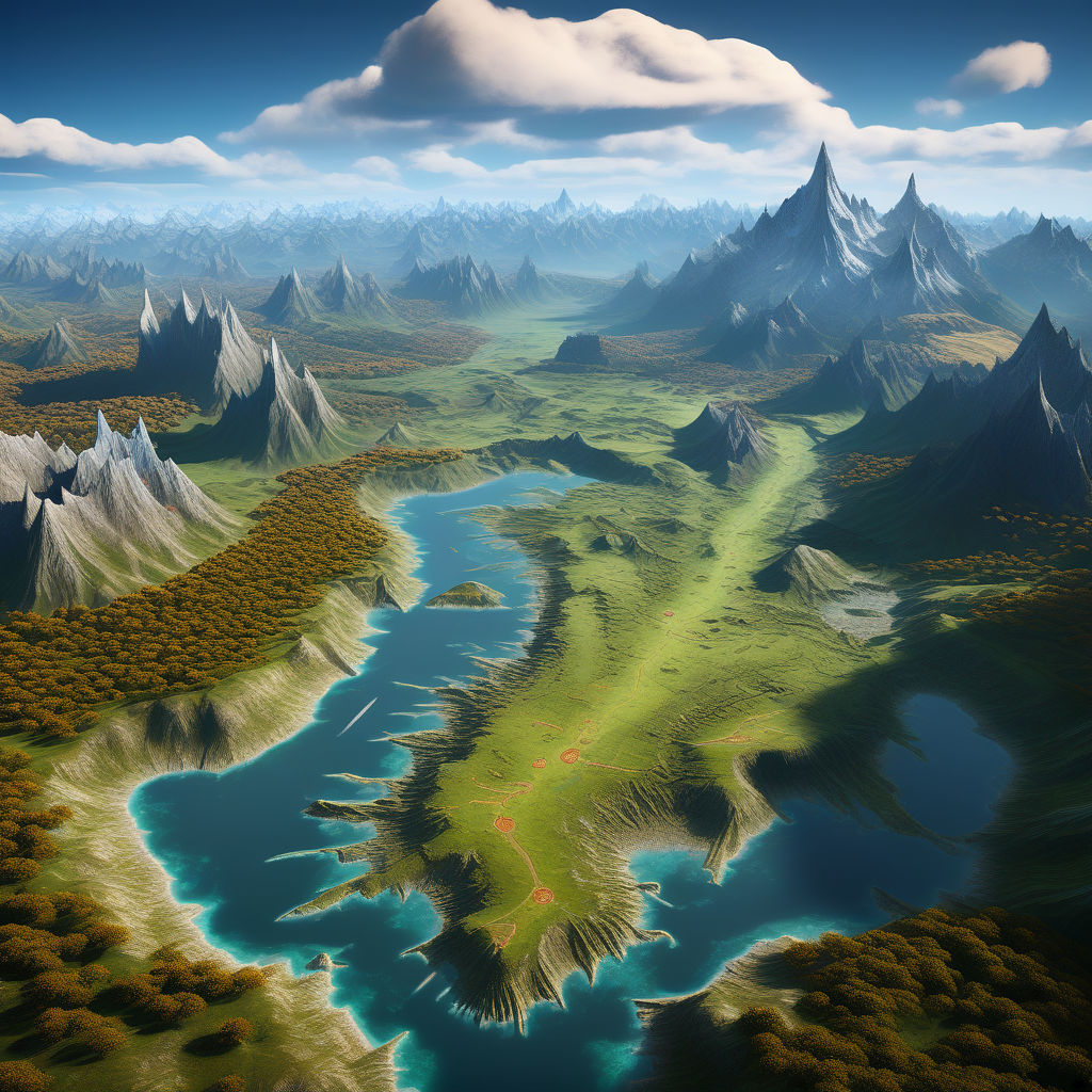 Beautiful fantasy map of by Gillard - Playground