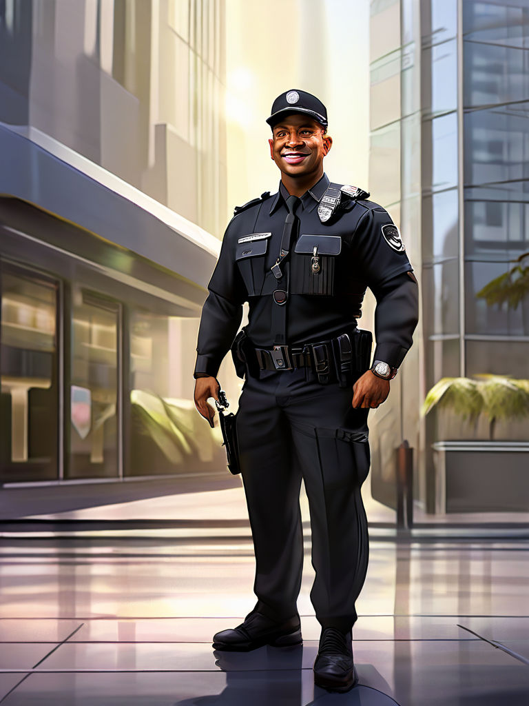 Smiling private security guard by IVAN LEMA - Playground
