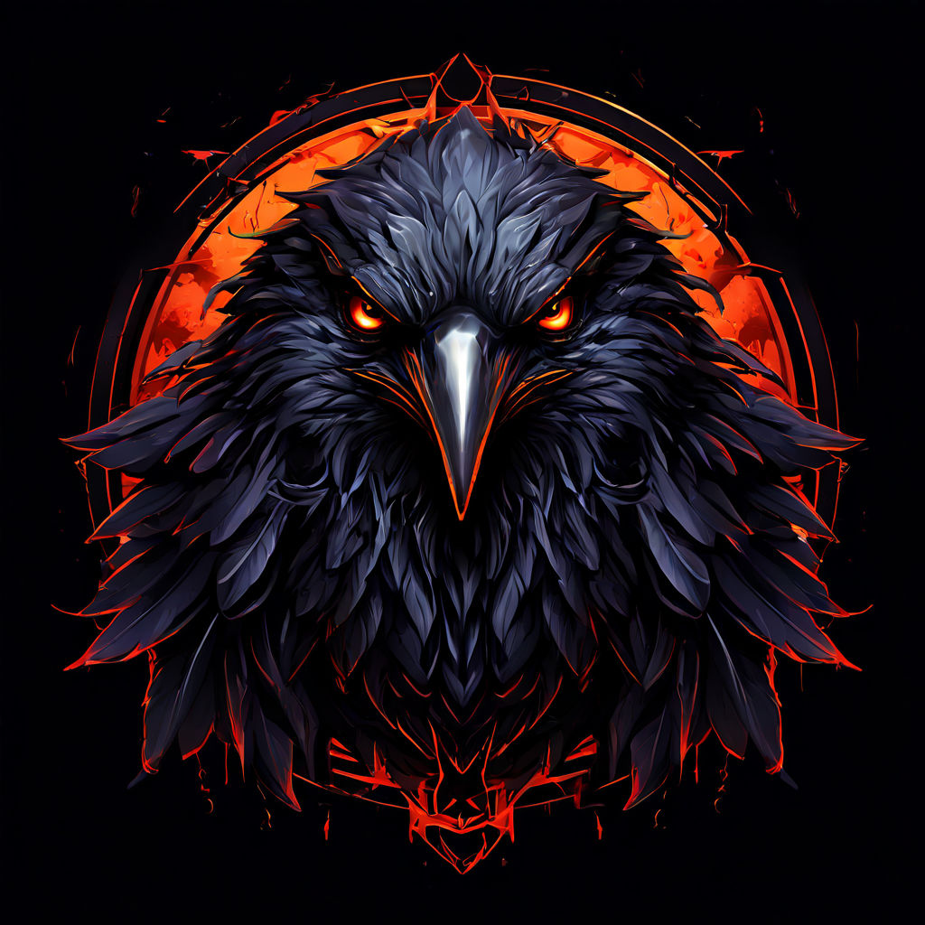 Gaming logo menacing crow by falc6n - Playground