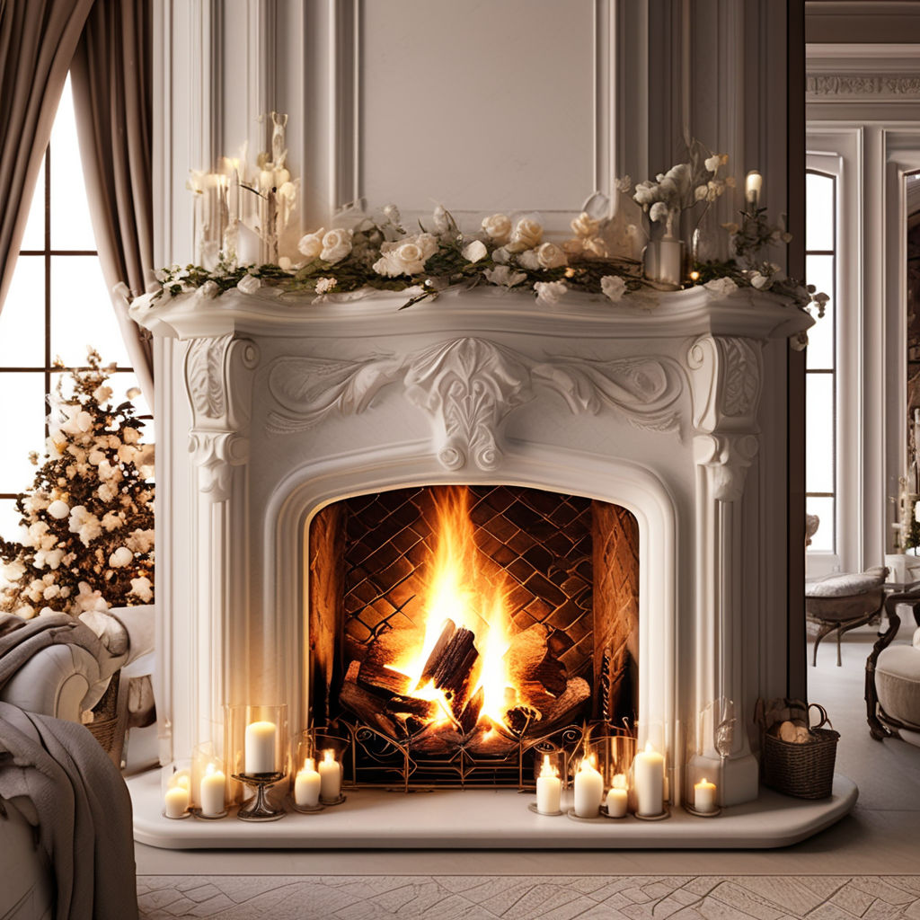 A whimsical magical fireplace that serves as a portal to the... by ...