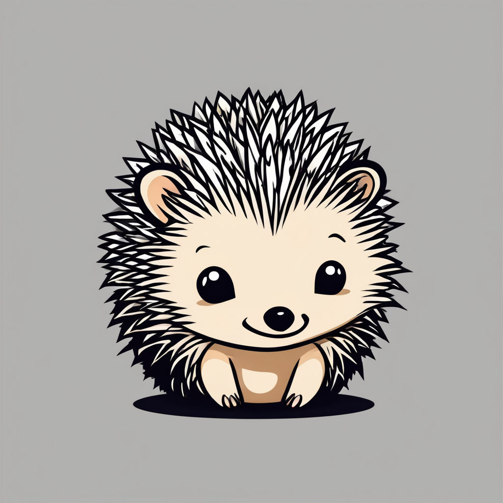 A cartoon of a grumpy baby hedgehog by Winthrop Sargent - Playground