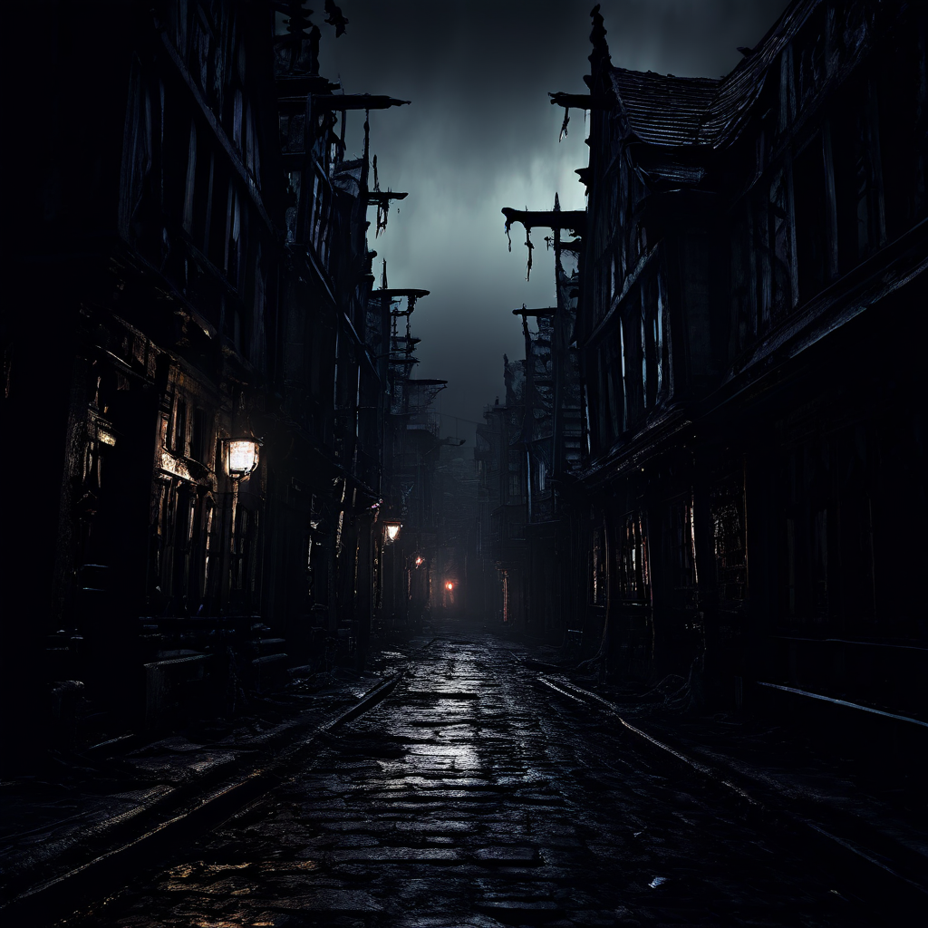 The dark scary creepy streets by tony - Playground