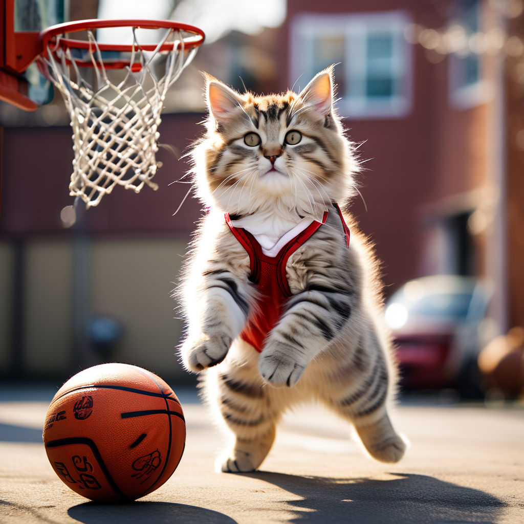 A cat playing basketball by Fernando de Andres - Playground
