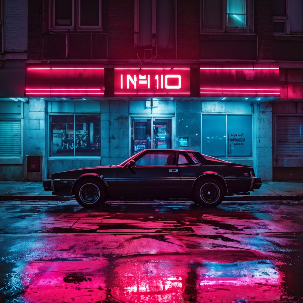 In the style of an iconic 1980s glitter techno album cover by Keshav ...