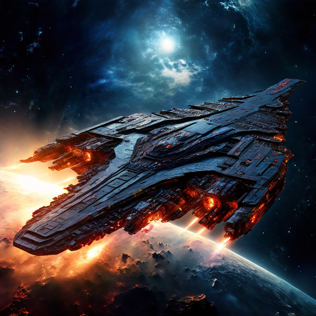 Photography series capture of a space battleship by Mayakrida - Playground