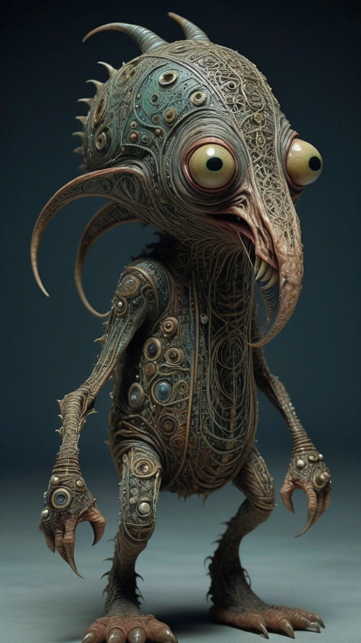 Full body view a evil fearful skinny-bellied ugly terrible l... by mkz ...