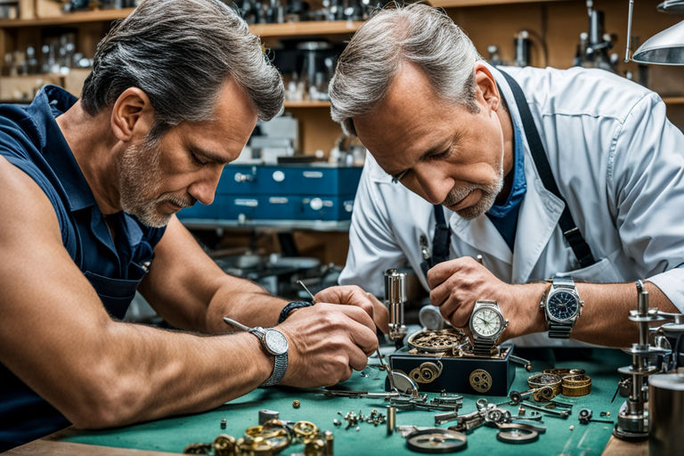 Super realistic photo of a watchmaker who repairs expensive ... by ...