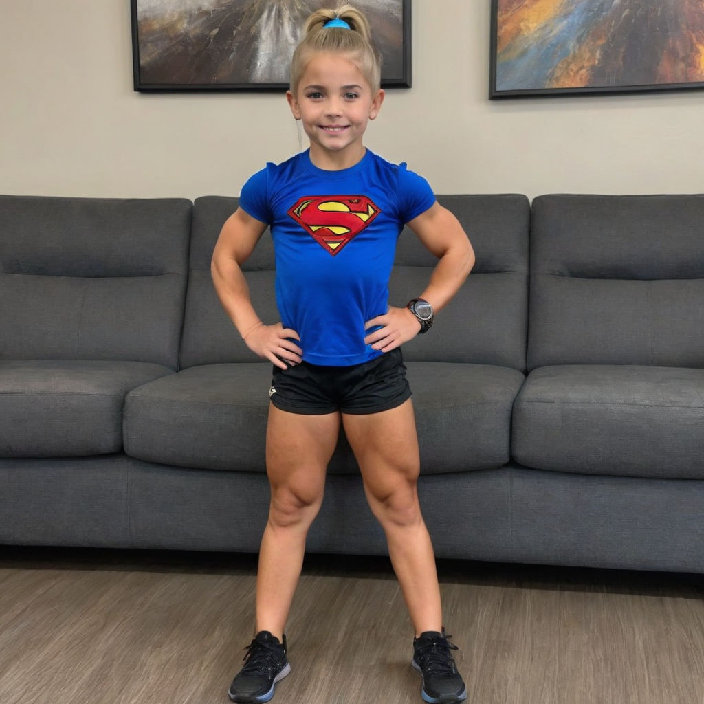 Super built preteen girl bodybuilder Showing off Oversized by Glenn ...