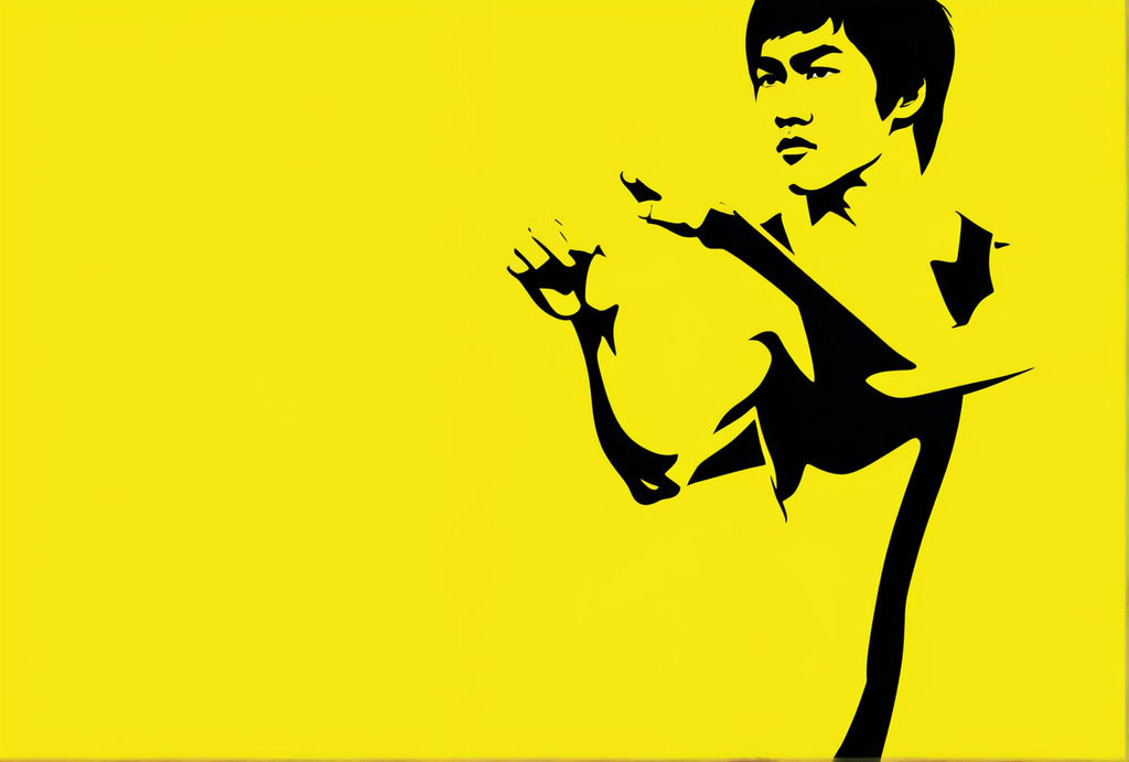 A bold and dynamic graphic illustration of Bruce Lee by shane young ...