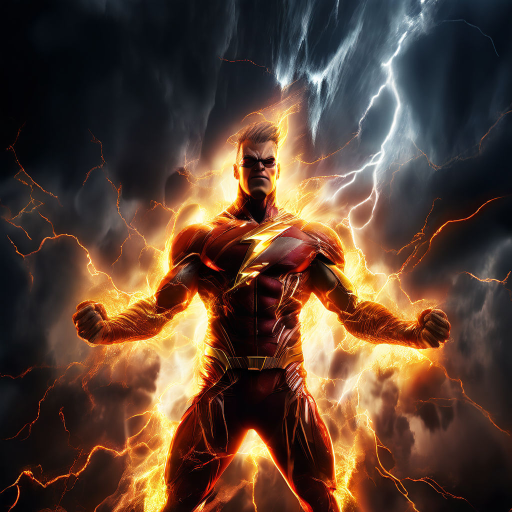 Digital render of Flash standing tall by Neto Jabur - Playground
