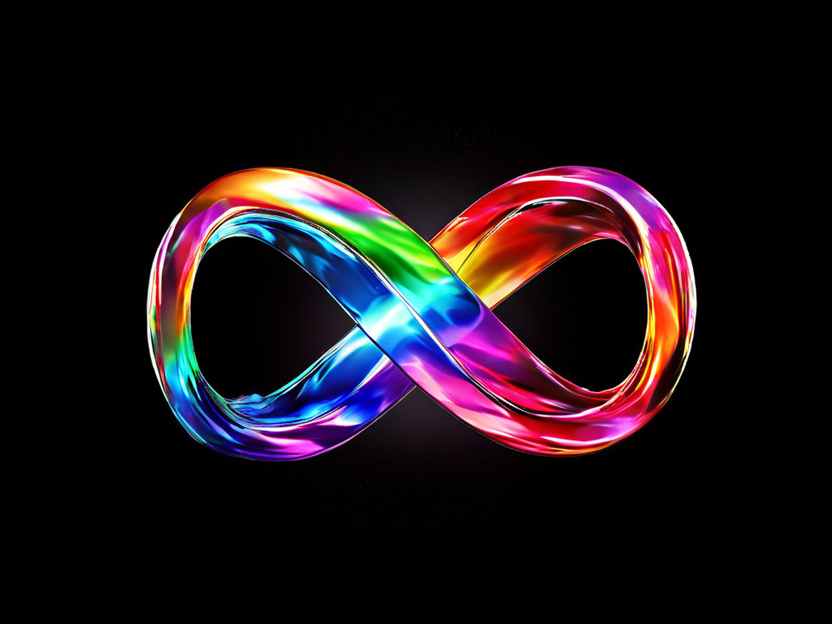 Infinity symbol ∞ filled with the rainbow flag. The colours ... by Ivan ...