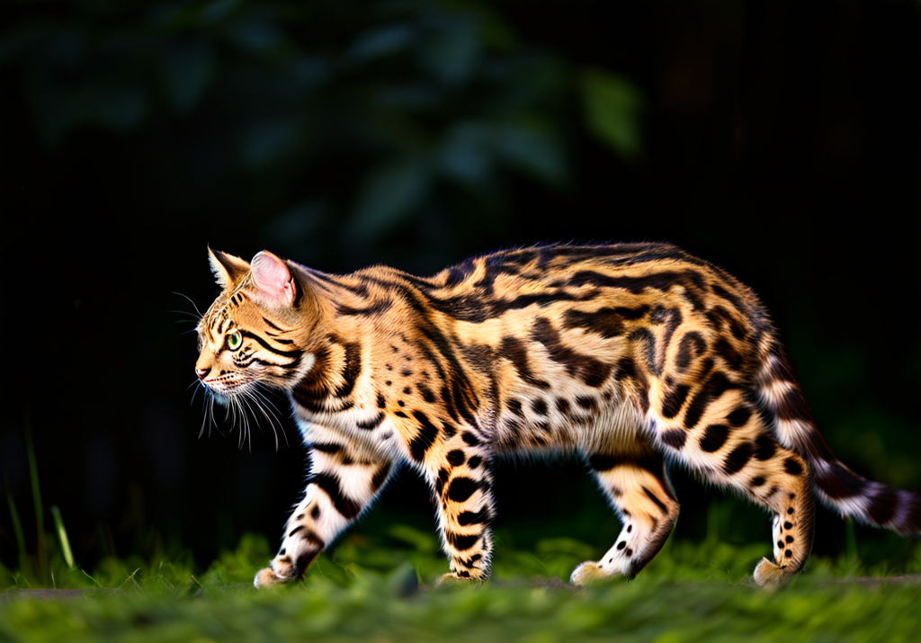 Ocelot cat walking side view by post@atelierkaymak.de - Playground