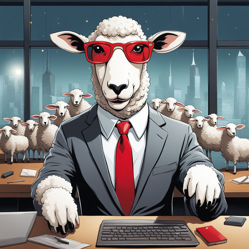 A Highly Detailed Illustration Of A Sheep Wearing Red Glasse By Prabesh Aryal Playground