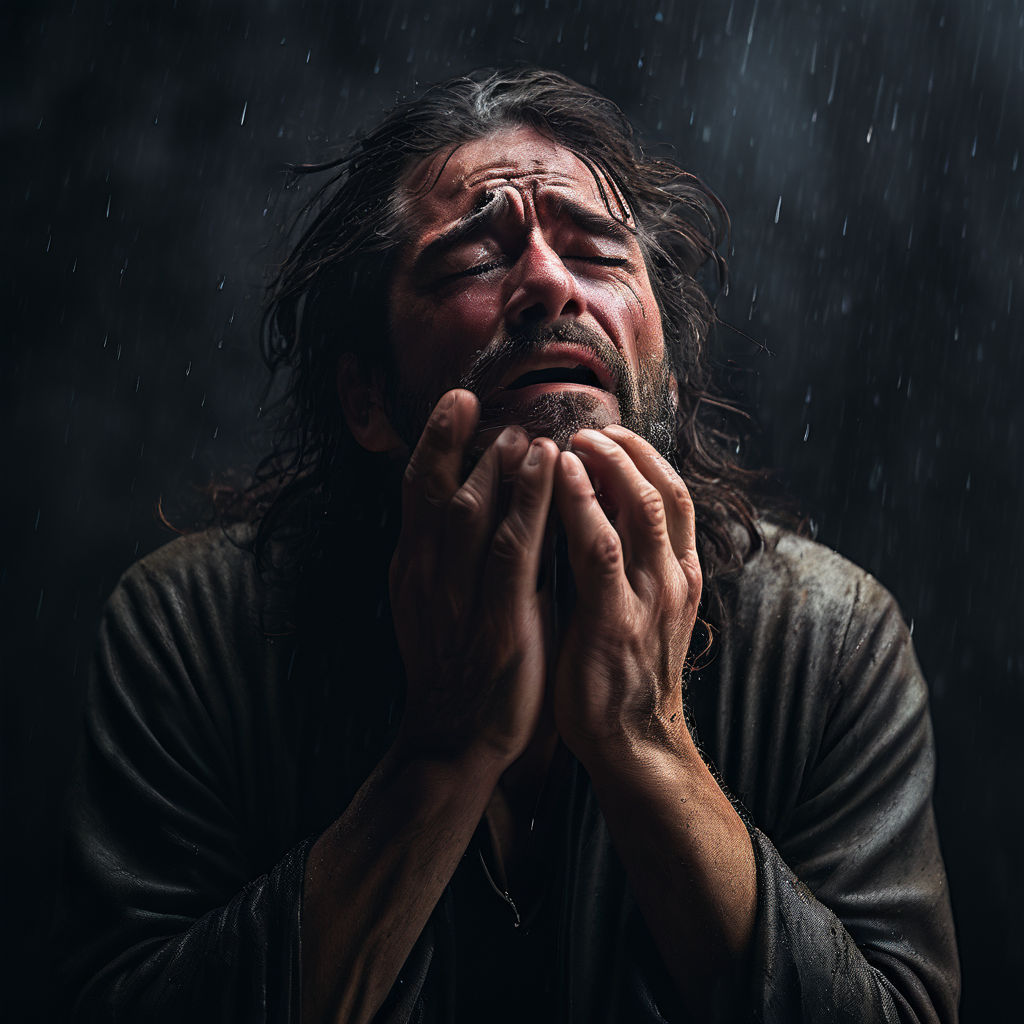 A man crying to God by queen gina - Playground