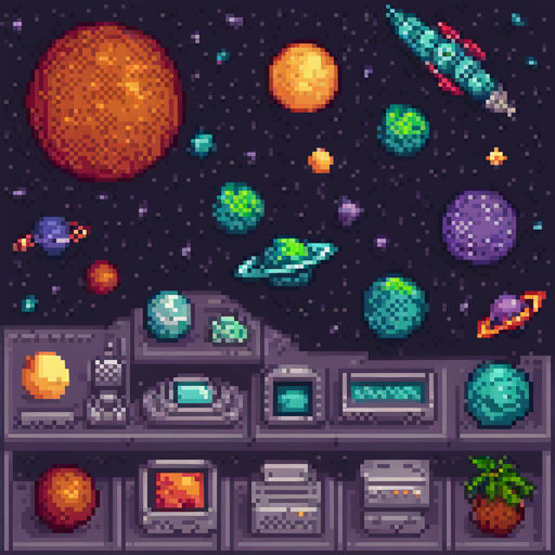 Pixel art space by Hasztag Wabik - Playground