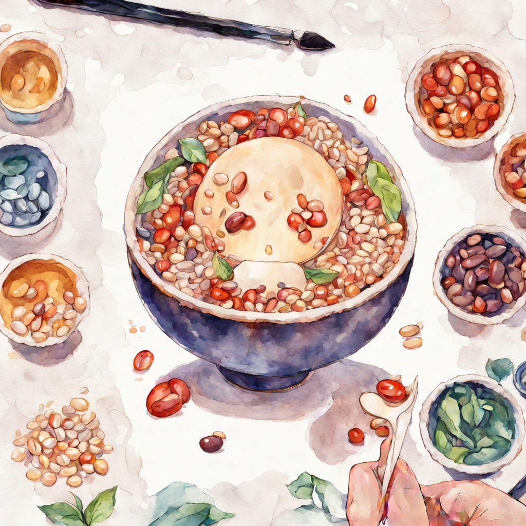 A single cute 3d animation style of bowl with beans by Liudmila ...