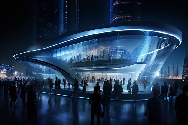 Futuristic city hall by Dustin Hief - Playground