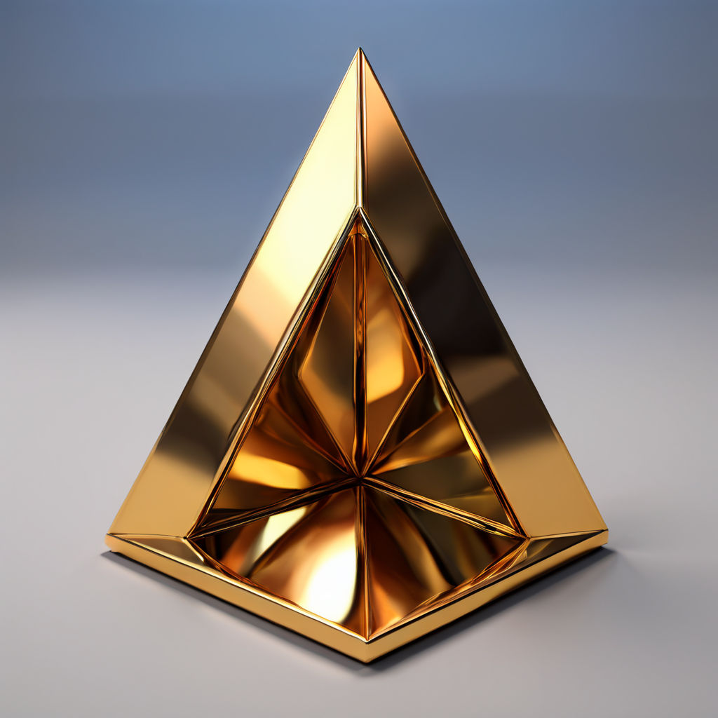 3D model made out of shapes cone equilateral triangle cuboid... by ...