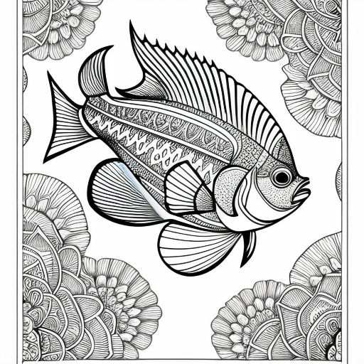 Fish coloring page for kids by Natalya Rudenko - Playground