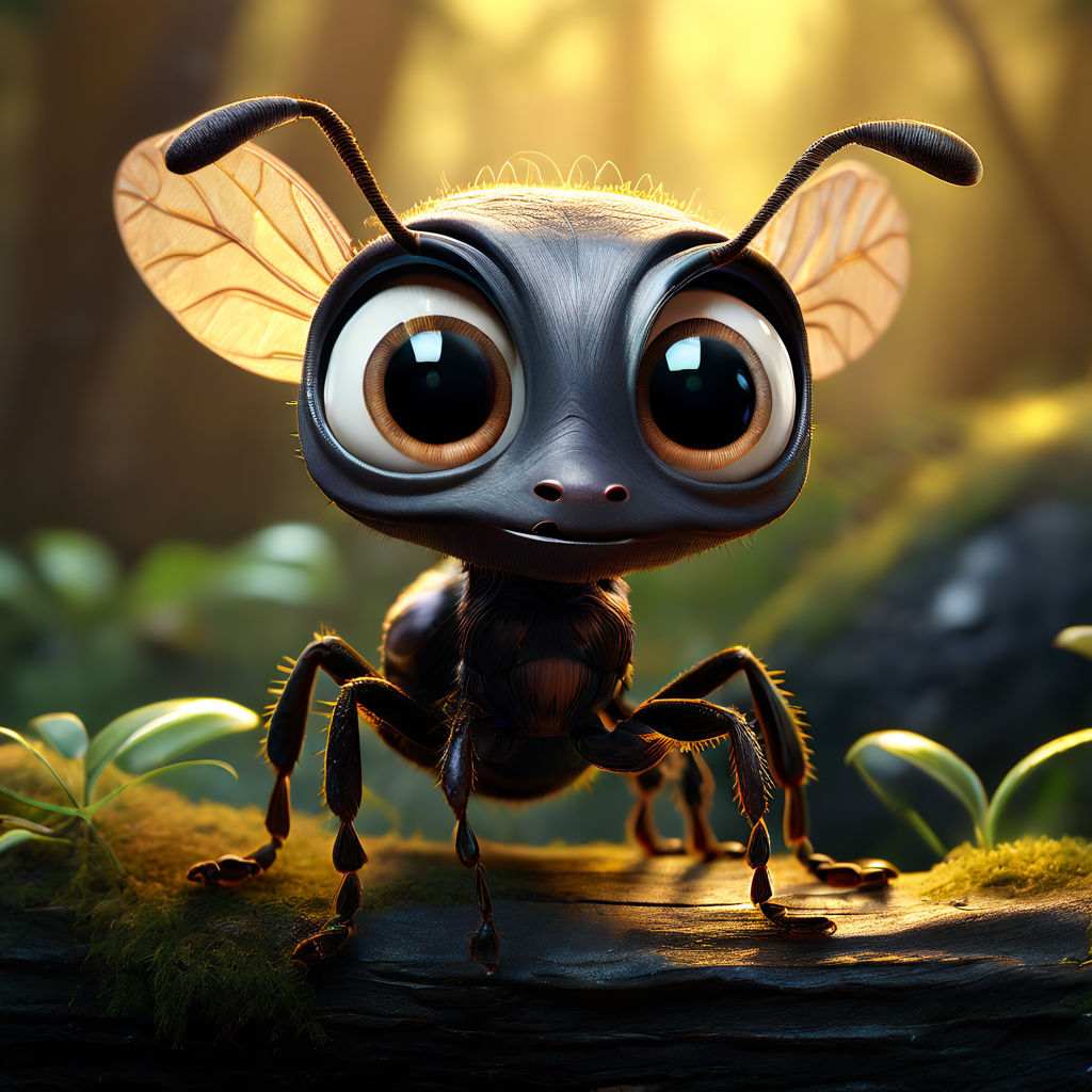 Pixar character style. A cute ant by Viviane oliveira de meneses ...