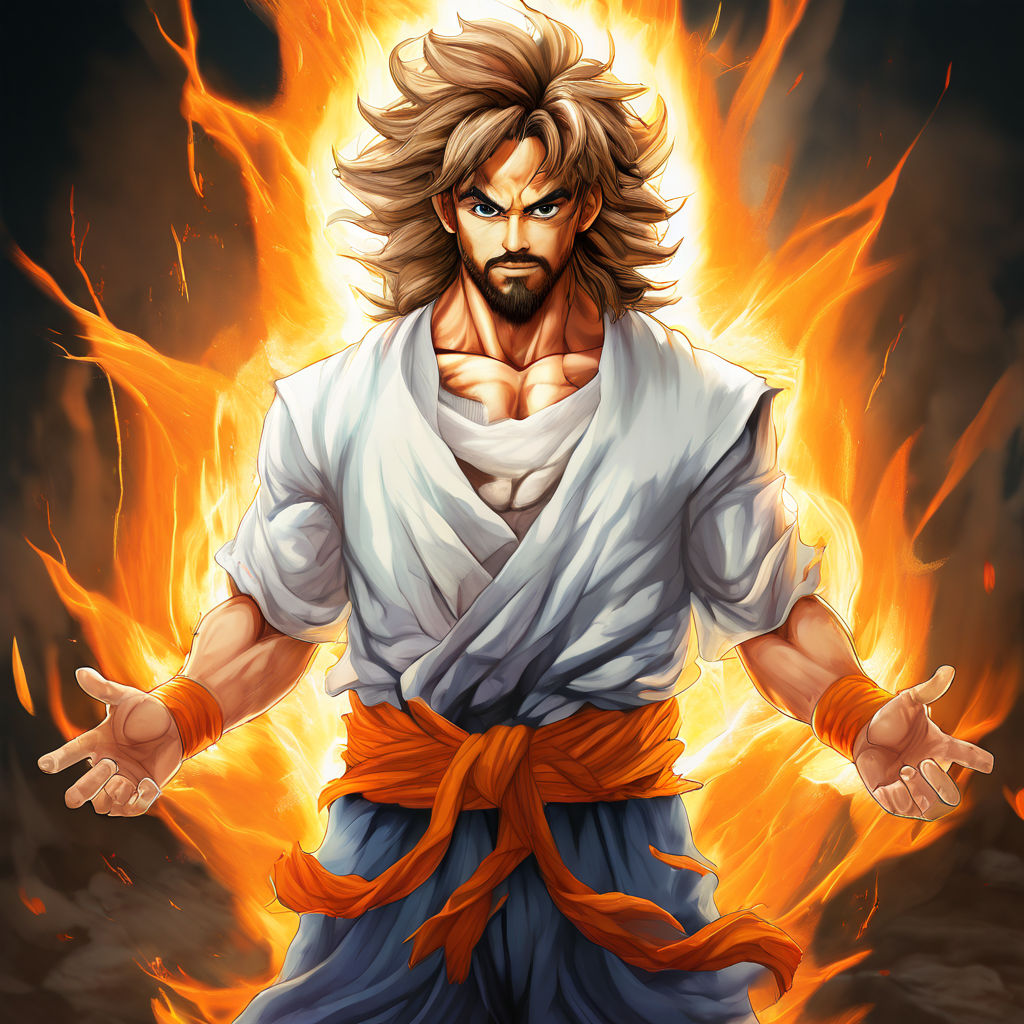 Jesus fused with goku from dragon ball by Thomas Alves - Playground