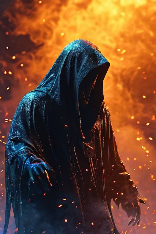 A cloaked smokey Ghost taking a shower by Ferre Franckx - Playground