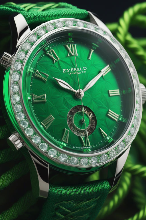 An emerald watch with green laces that has CATALYST in the m... by lee ...