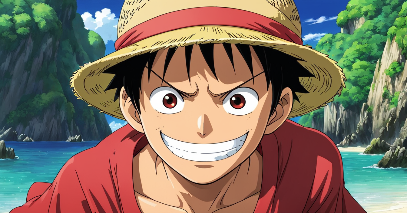 Generate a high-quality image of Monkey D. Luffy from the an... by ...