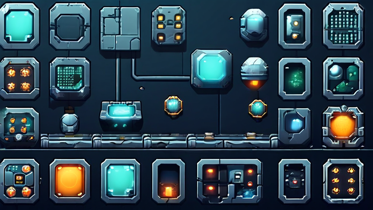 Realistic Tile sprite sheet for 3D platformer game in sci-fi... by ...